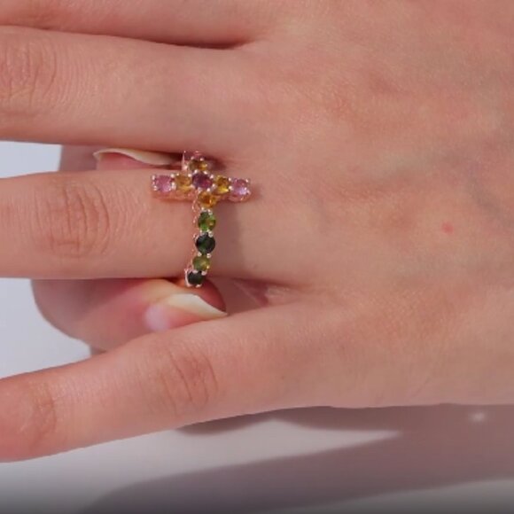 Jewelry | Multitourmaline Cross Ring | Poshmark